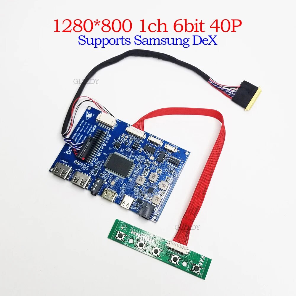 2 * USB HDMI USB Type C плата контроллера для 7-дюймового 10,1-дюймового 1280x800 LVD 40-контактного ЖК-экрана N070ICG-L21 B101EW05 LP101WX1 N101ICG-L11