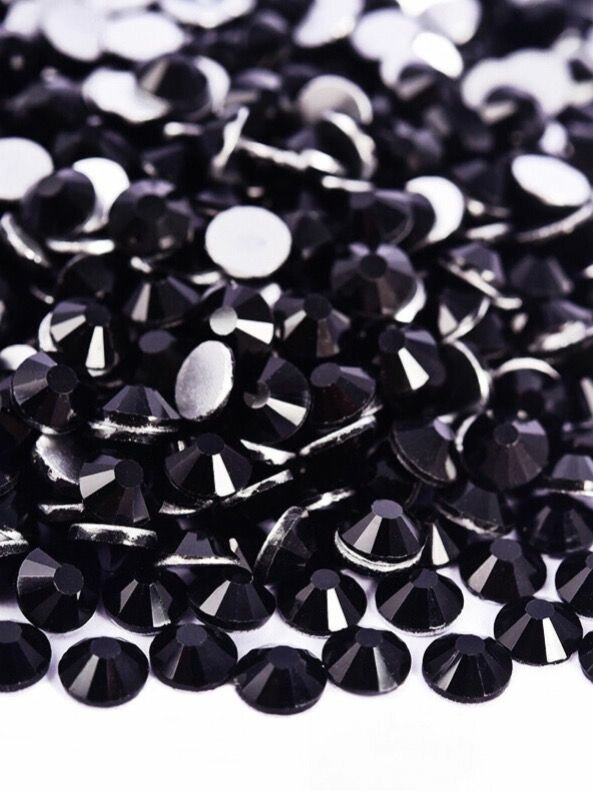 Стразы без клея сс16/4мм премиум джет стекло, упаковка 1440 штук