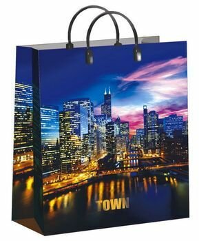 Подарочный пакет Интерпак "Сумерки", 30х40 см, пластиковые ручки