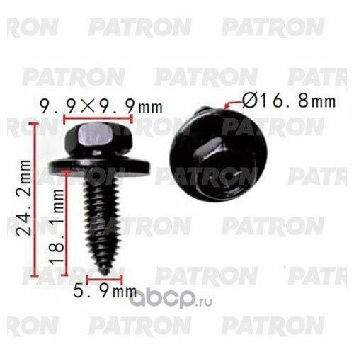 Винт металлический Применяемость: Винт T 16.8 Patron P372242