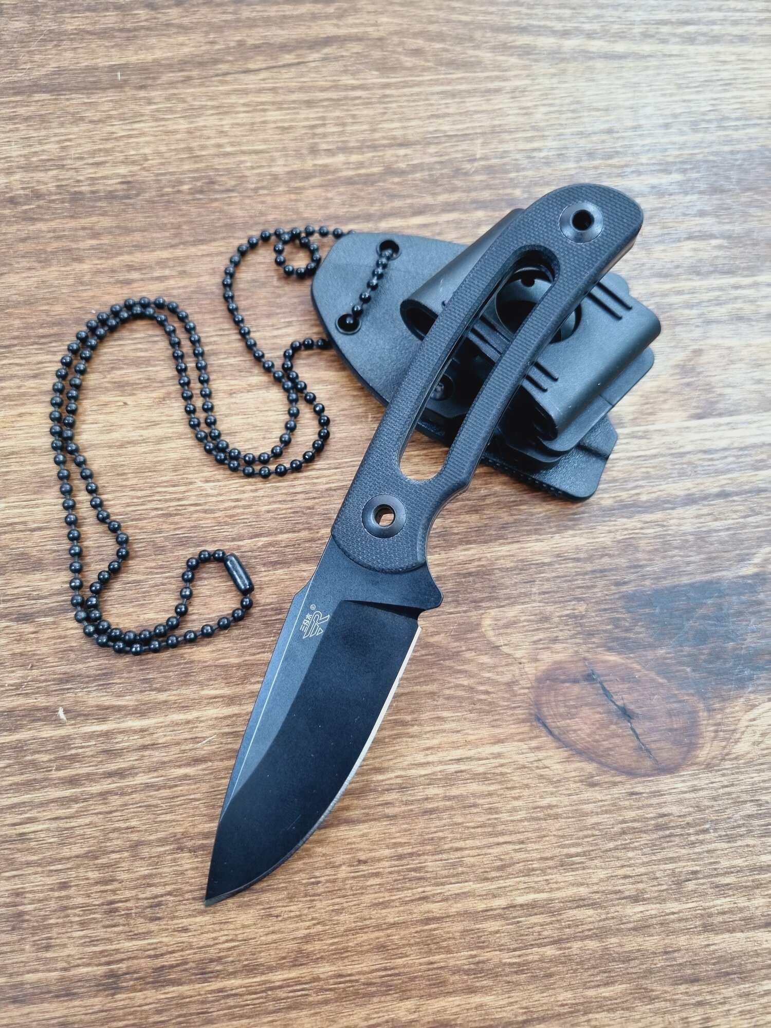 Туристический нож "SanRenMu" 7132FUI-GH, сталь 8Cr14MoV, стеклотекстолитовая рукоять G10, вес 86г