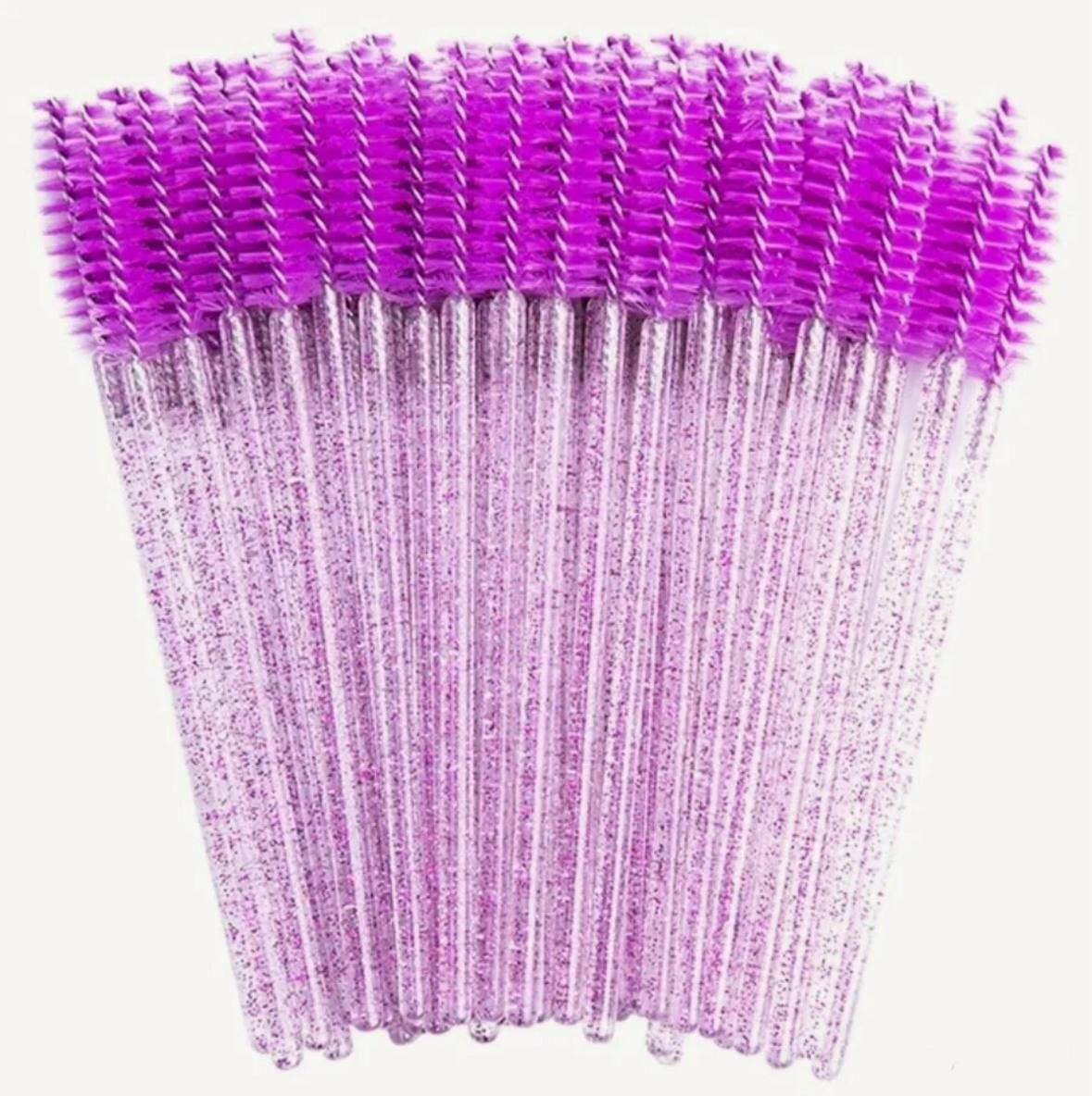 Набор косметических щеточек для бровей и ресниц 50 шт