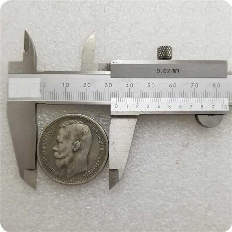 Монета Российской Империи 1 рубль 1897 года, гурт АГ. Николай II. Серебро