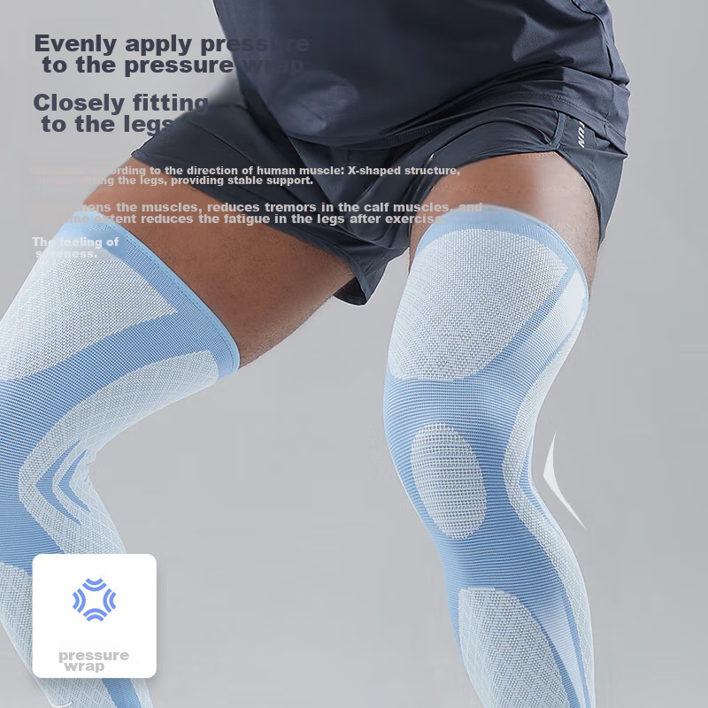 Mizuno Knee Pads for Sports, Running, Men And Women, Warm, Professional Basketball, Soccer, Badminton, Extended Leg Guards, 2548-L, Black, Two Pieces