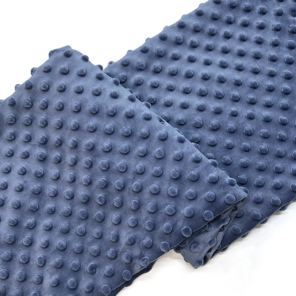 Плюшевая ткань ZYFMPTEX Minky Dot 45x45 см 40 цветов Темно-синий, minky dot A322