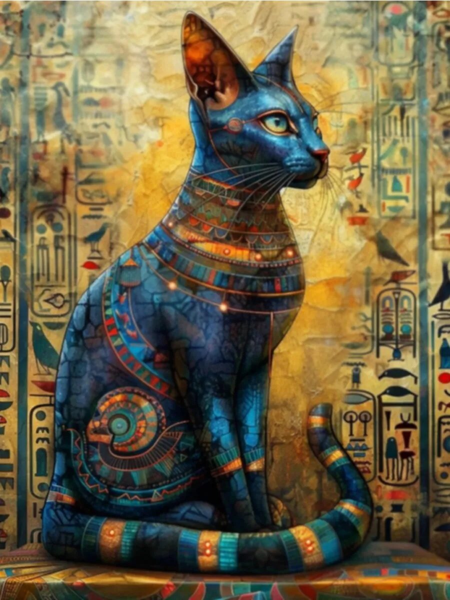 Картина по номерам Египетская кошка 40х50