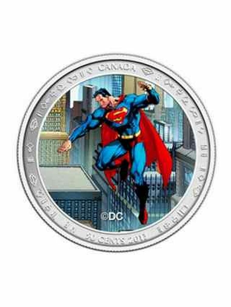 50 центов Монеты Супермен из серии 75 лет Супермену в подарок парню сувенирная копия монеты, нумизматика, деньги для коллекции