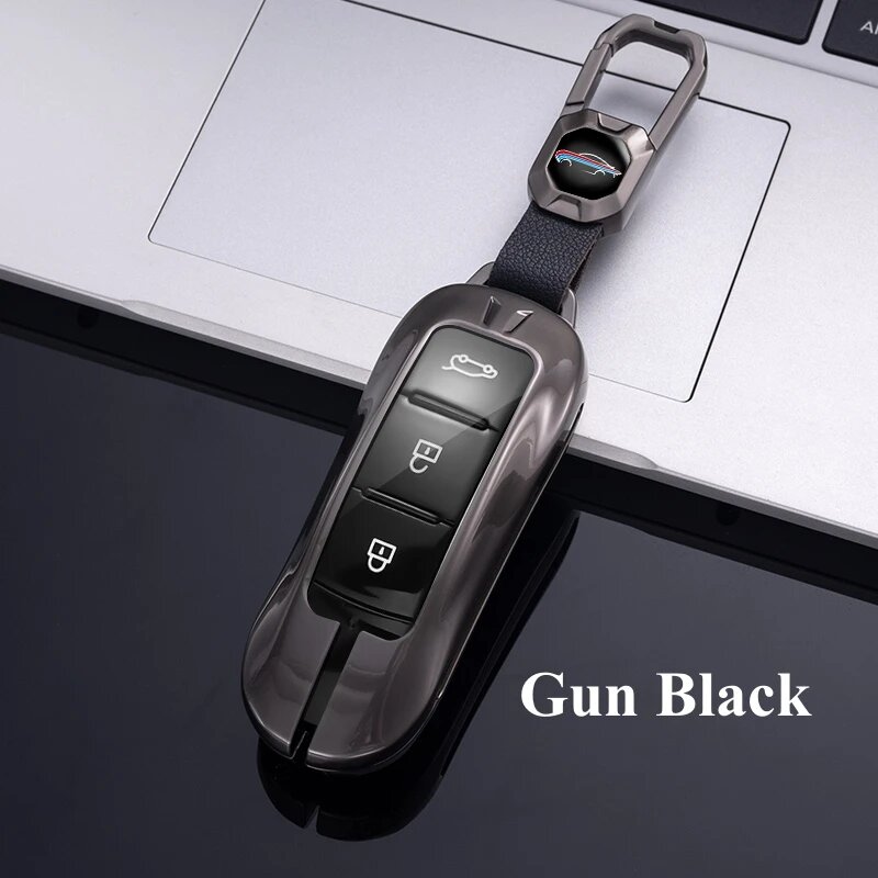 Чехол для ключей от автомобиля из сплава, брелок для ключей, аксессуары для Dongfeng Gun Black