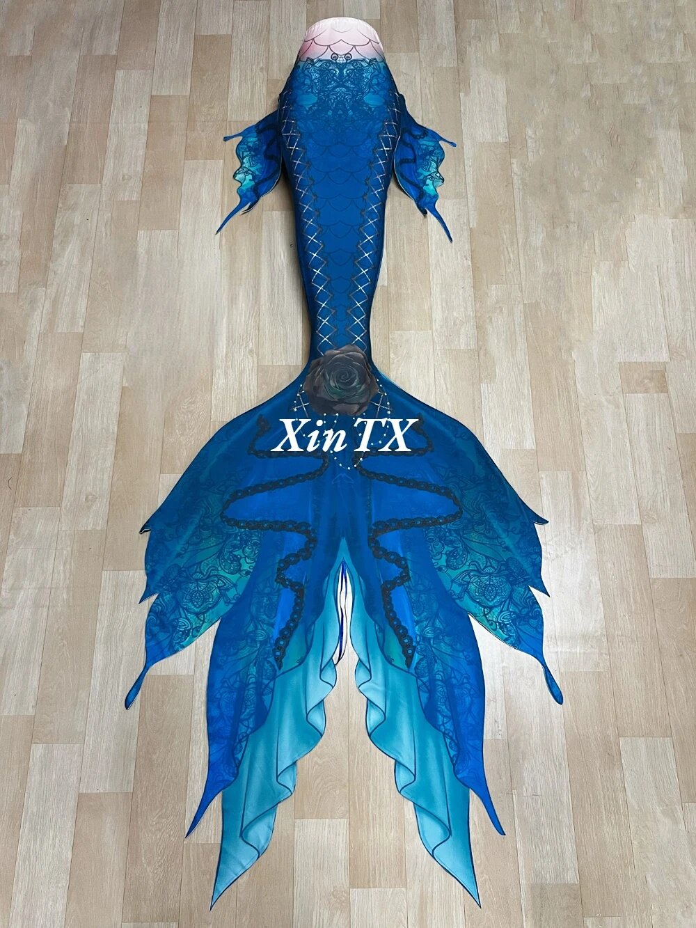 Косплей хвост русалки XinTX полиэстер/спандекс M, Tail and top