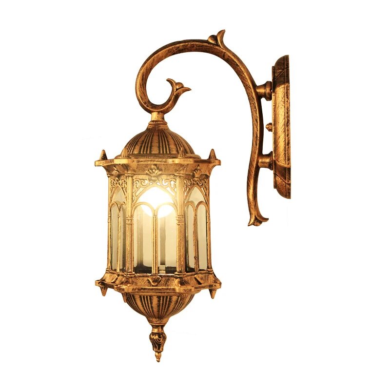 Ретро настенный светильник Ynhaw, медный, алюминий, акрил, No E27 bulb, GB E27 lamp holder, black