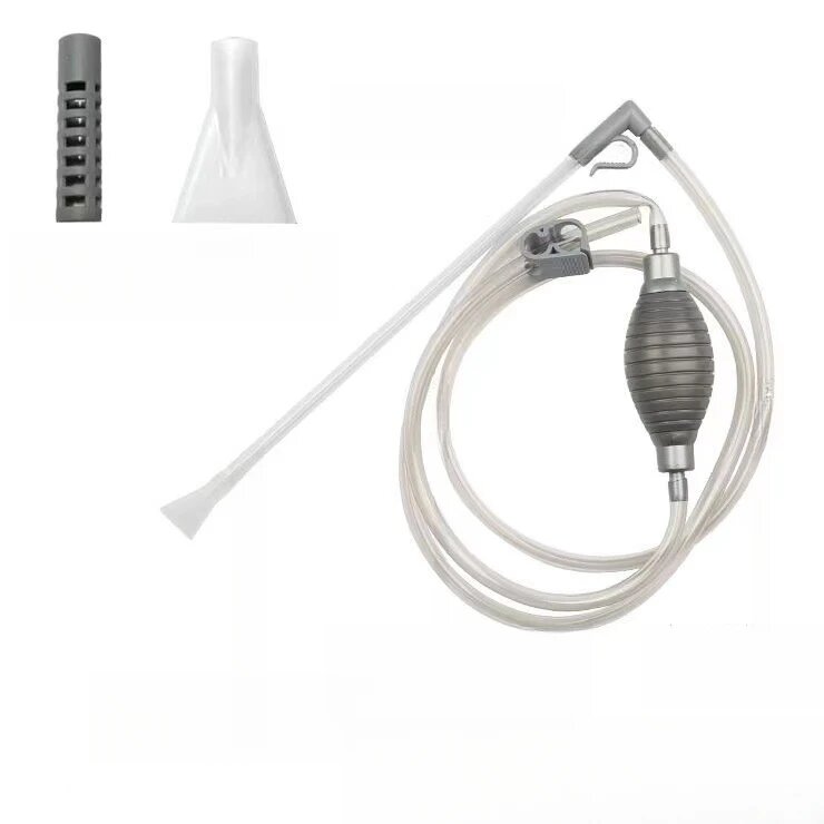 MOONBIFFY Полуавтоматический аквариумный сифон Белый, Gray-1.9M