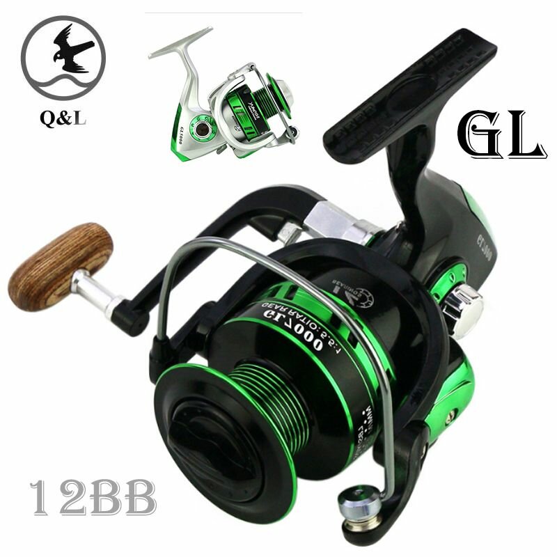 Катушка для спиннинга спиннинг для рыбалки 5.2:1 рыболовные снасти 1000-7000 12BB катушка рыболовная