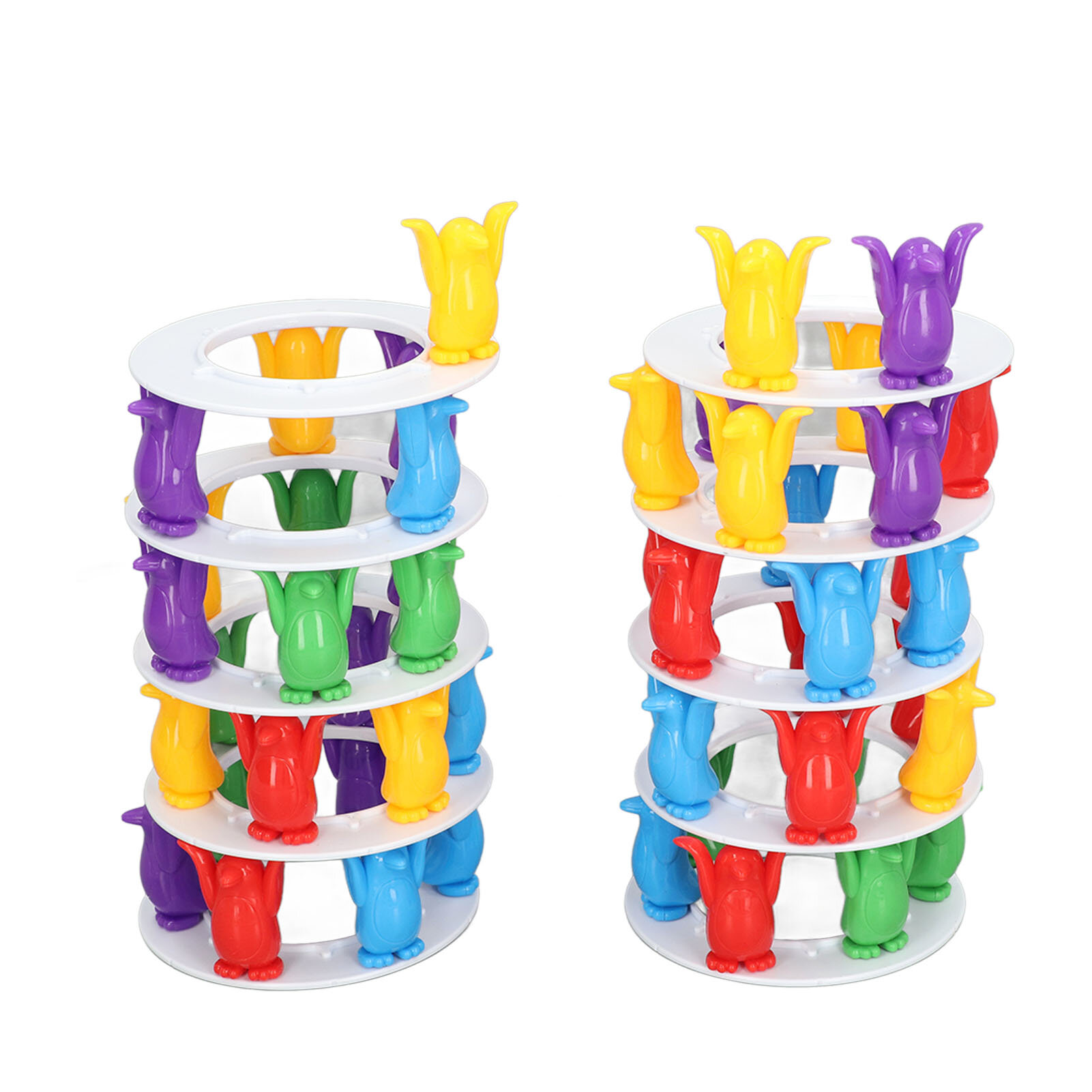 Игра Складывание балансирующих блоков , упражнения Пингвины , координация рук и глаз, игра Башня , игра Складывание блоков для детей 3 лет