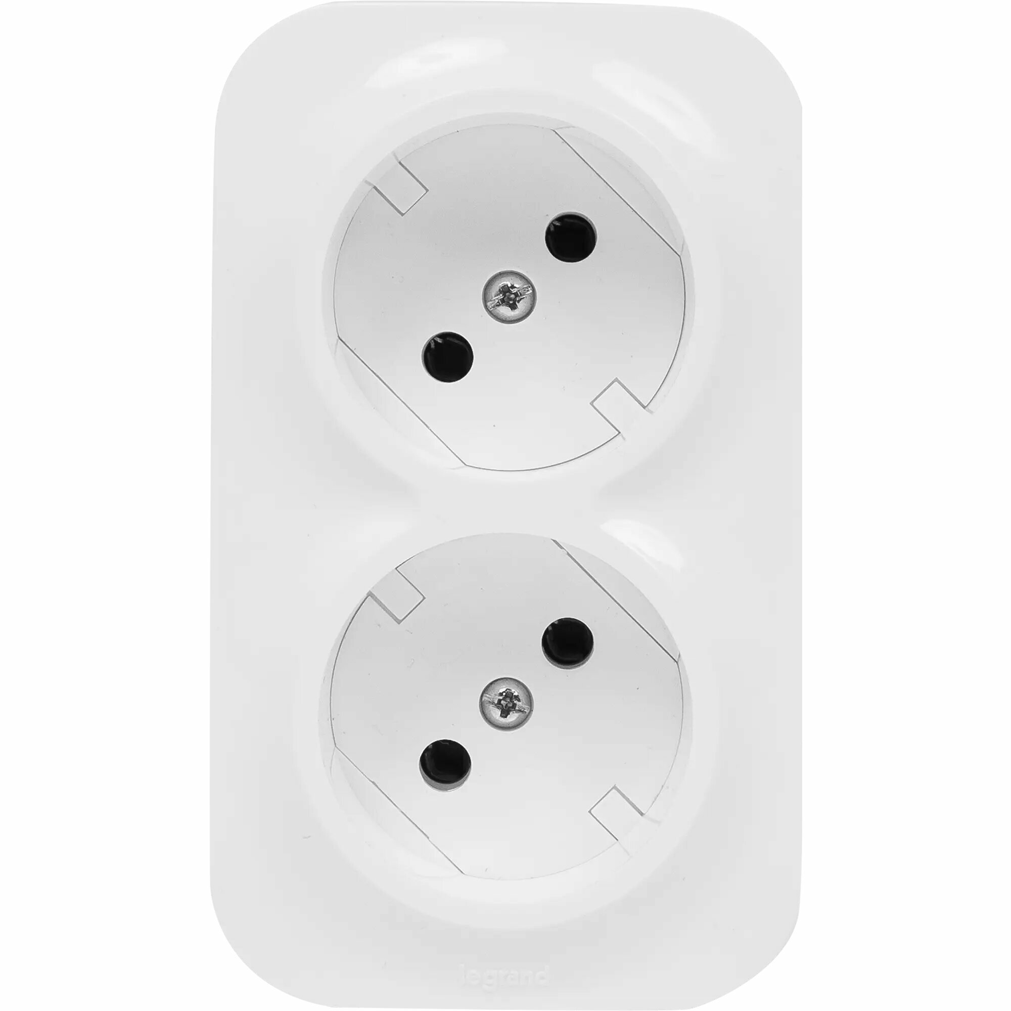 Legrand Quteoдвойная розетка без заземления с предварительным подключением IP20 16A 250V