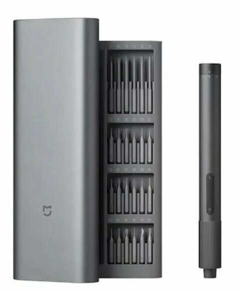 Отвертка электрическая MiJia Wiha Electric Screwdriver Set 24 в 1 (MJDDLSD003QW) серая