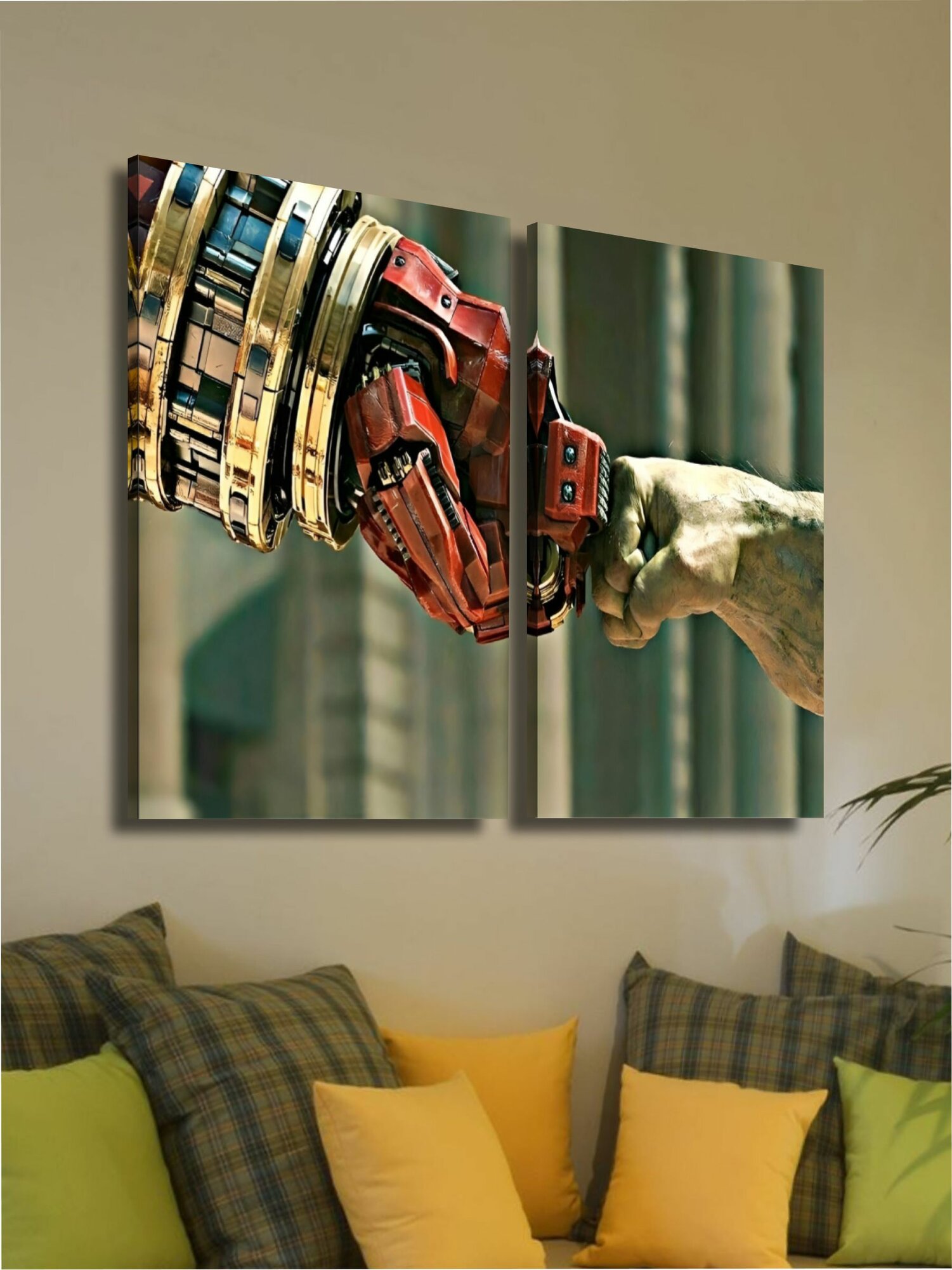 Картина Сила столкновения модульная 50x70см 2шт.