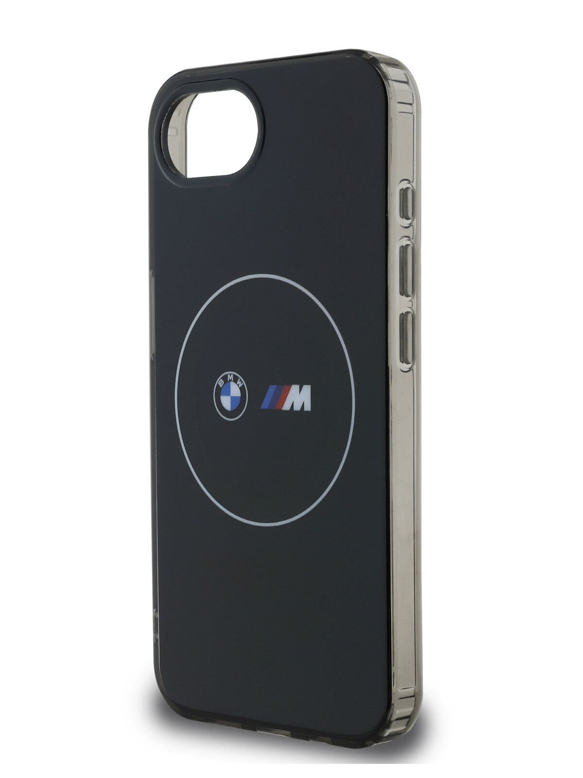 BMW для iPhone 16e чехол M-collection PC/TPU Double layer White Circle Metal Cam Hard Blk (MagSafe)