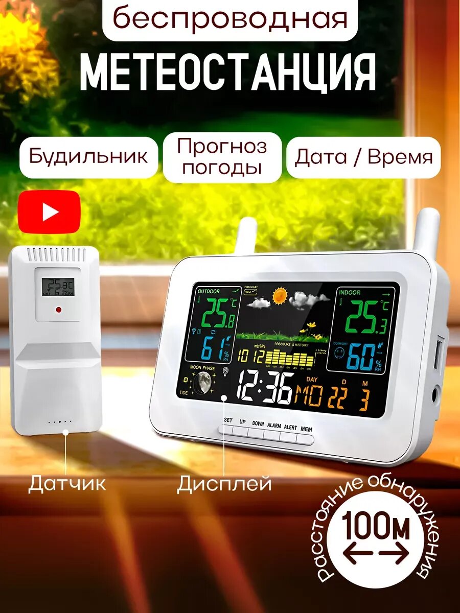 Метеостанция домашняя с выносным датчиком