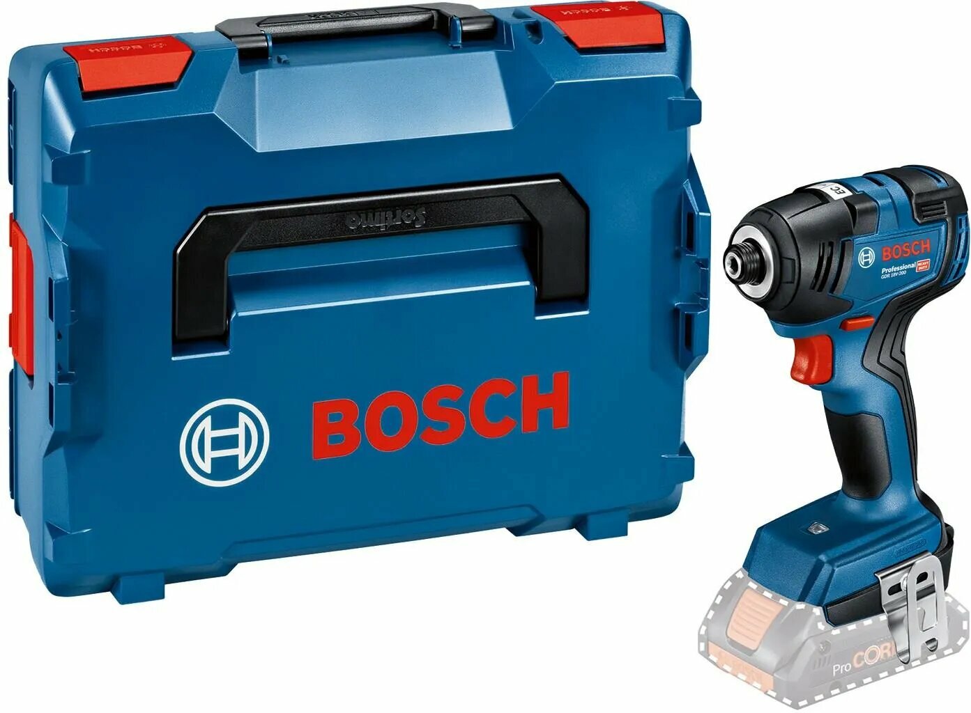 Гайковерт Bosch GDR 18V-200 Solo, L-BOXX (06019J2106)