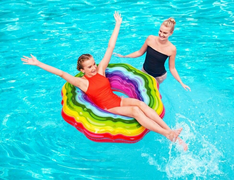 Надувной круг Радужная лента, 115 см, от 12 лет, BestWay, 36163