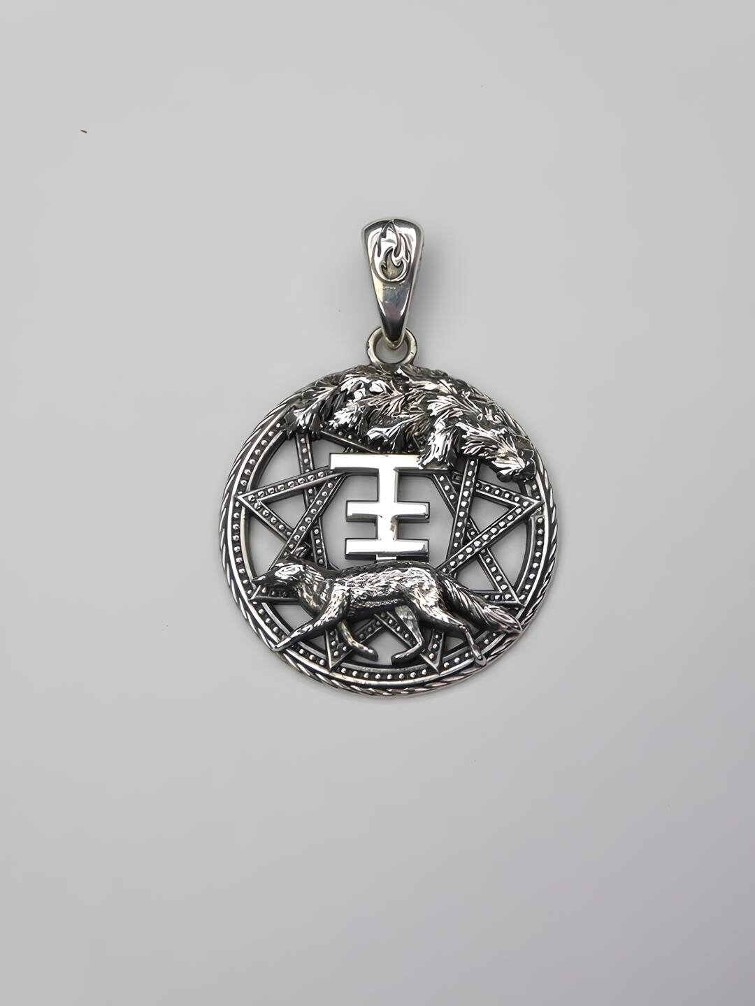 Славянский оберег, подвеска, серебро, 925 проба, чернение