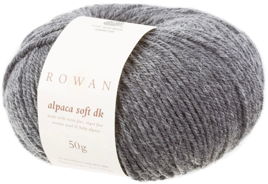 Alpaca Soft DK /Альпака Софт ДК/ пряжа Rowan, 9802210 (211, charcoal (древесный уголь), серый)