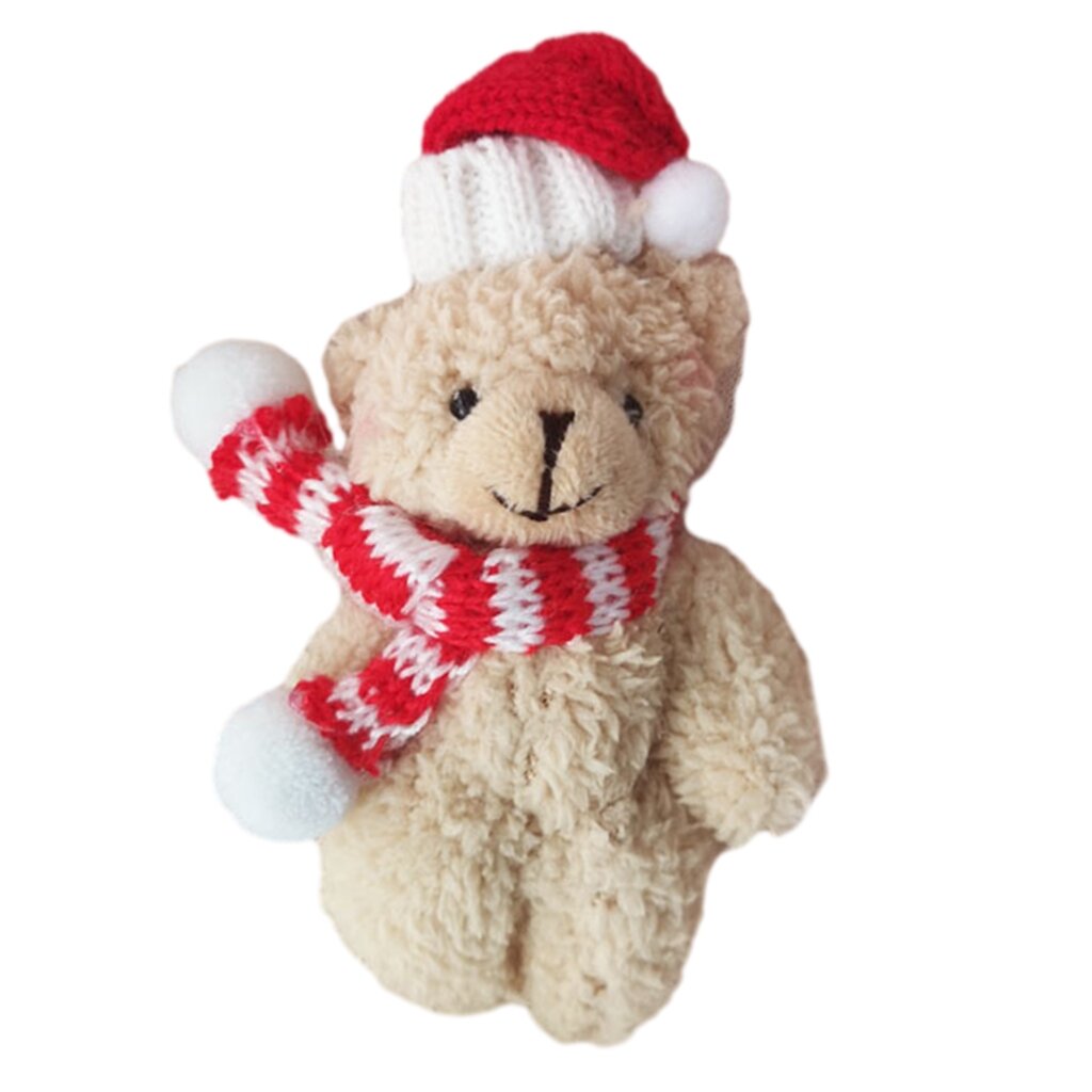 Плюшевый медвежонок брелок кукла рождественское украшение для сумки детский подарок