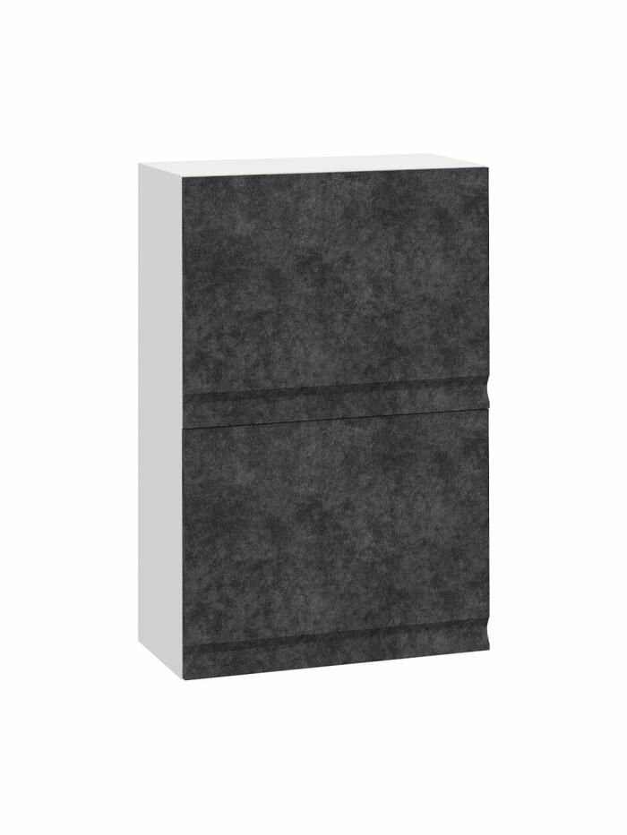 Кухонный модуль навесной, барный шкаф Велюр, высокий, 60х29.6х91.2 см, Белый / Бетон графит