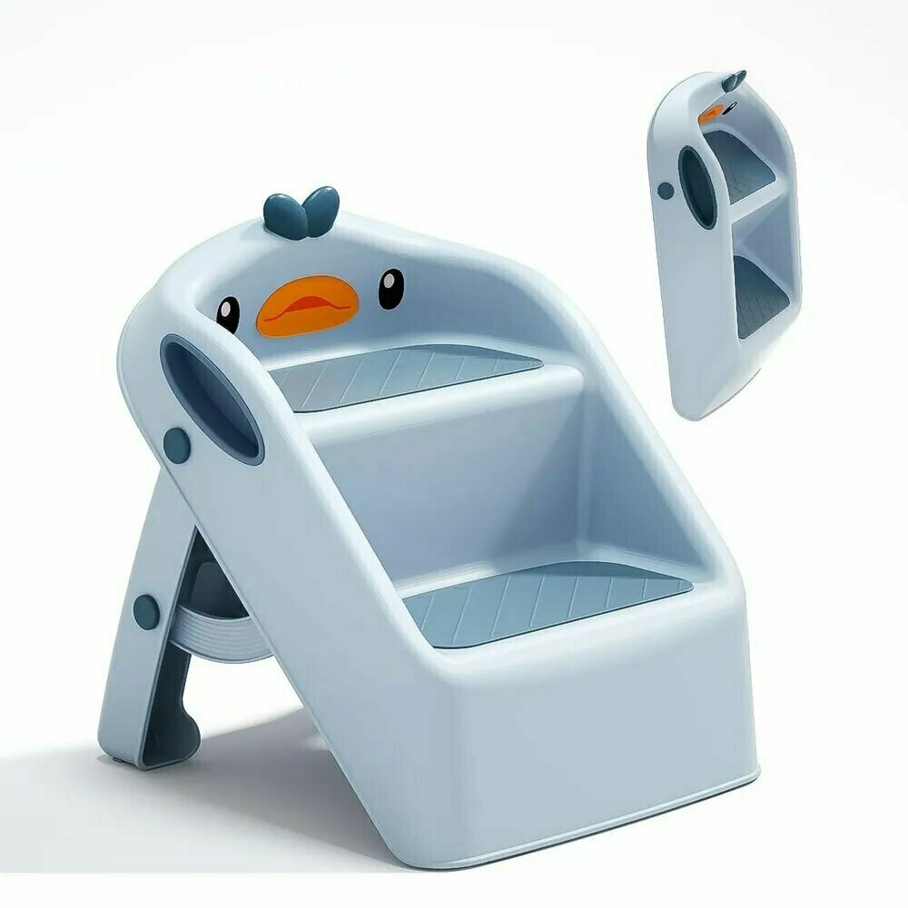 Табурет-стремянка для детей "3 в 1", полипропилен, 35,5х31,5х39,5см, синий