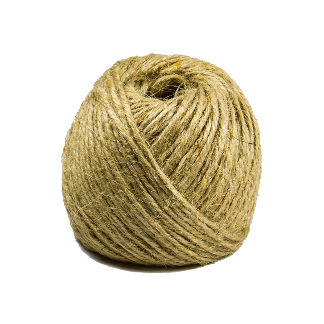 Шпагат джутовый 100м, двухниточный, прочный, экологически чистый, 1,12 кТекс