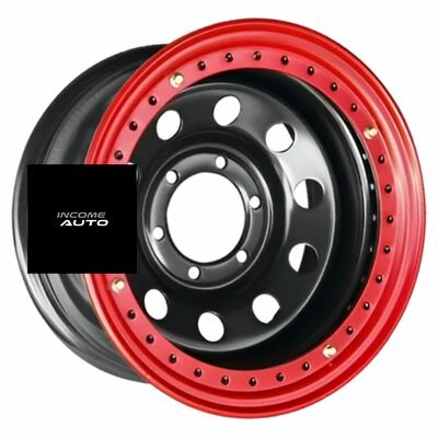 Колесный диск Off-Road Wheels 10.0x15.0 5x139.7 ET-44.0 D110.0 УАЗ с бедлоком (красный) черный