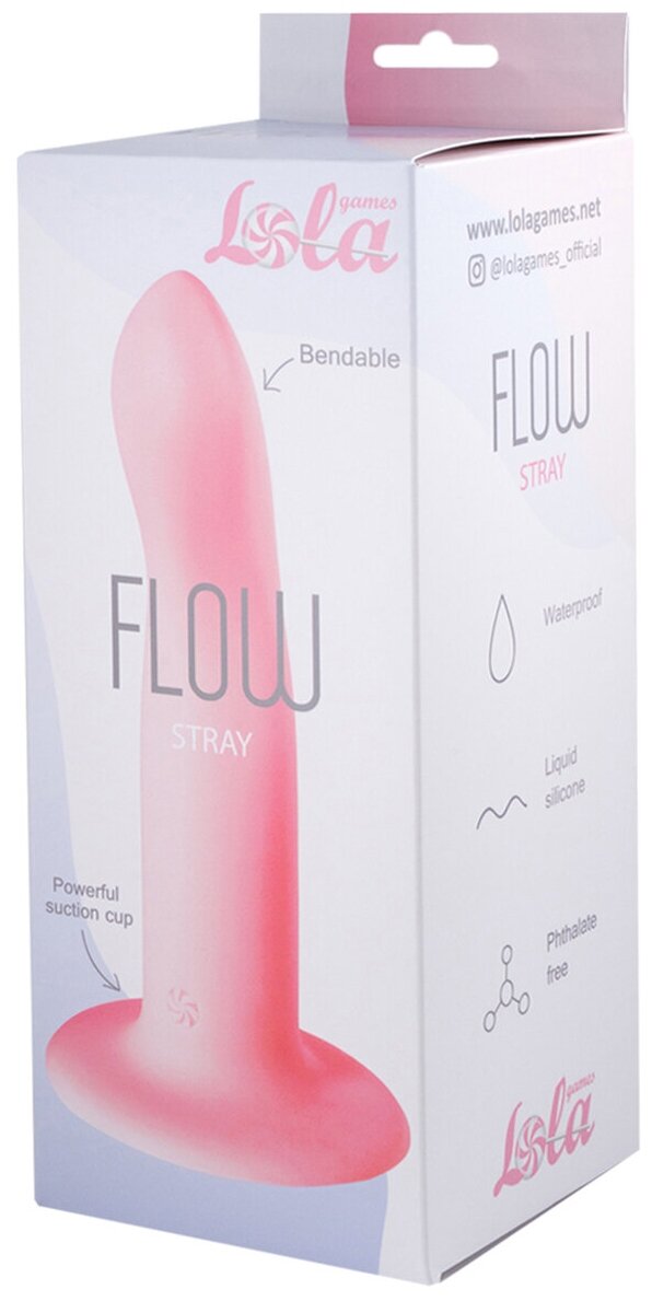 Нереалистичный дилдо Flow Stray Pink, розовый, 2041-02lola