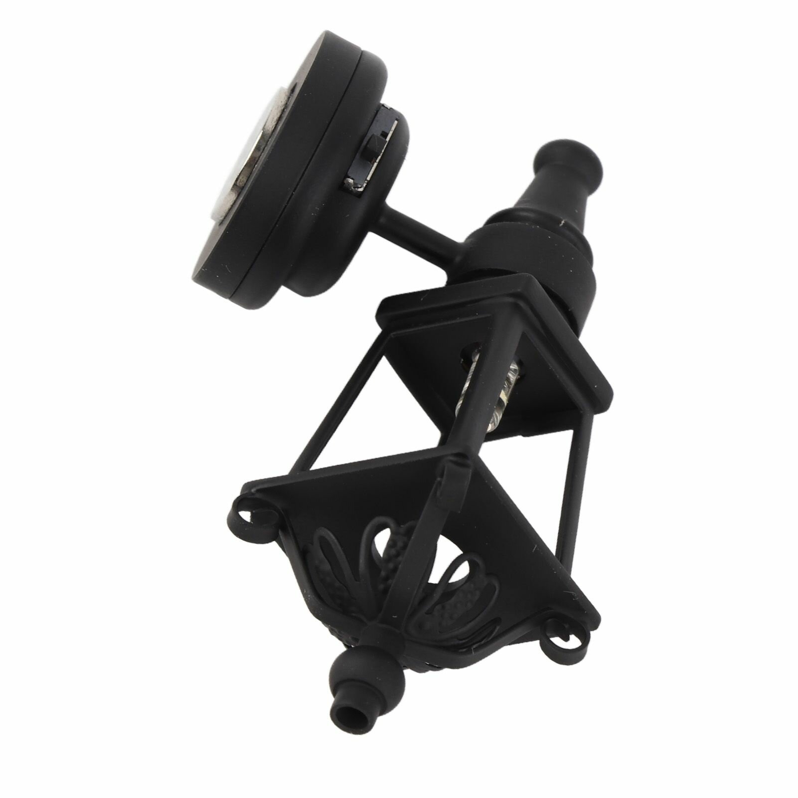 LED настенный светильник для кукольного домика 1:12, черный, декоративный металлический светильник для сцен и игр