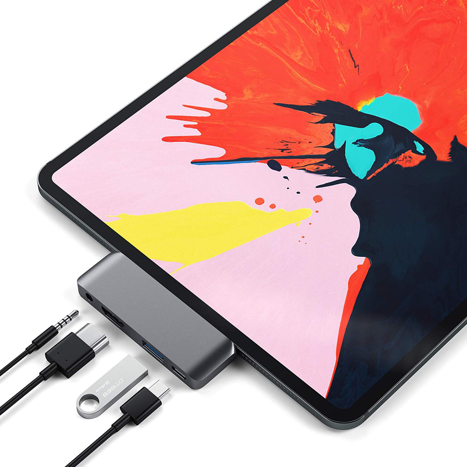 Док-станция, для iPad Pro 2021, HDMI, Type-C, 4 в 1