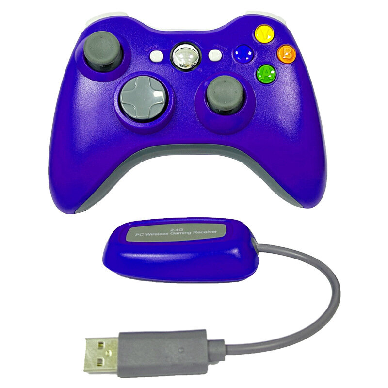Игровой контроллер XBOX360, беспроводной, 2.4G, синий