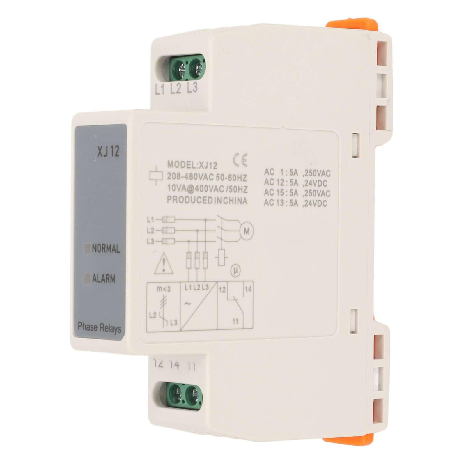 Трехфазное реле последовательного действия в корпусе из печатной платы, легкое и стабильное, реле потери фазы для лифтового двигателя 208–480 В переменного тока.