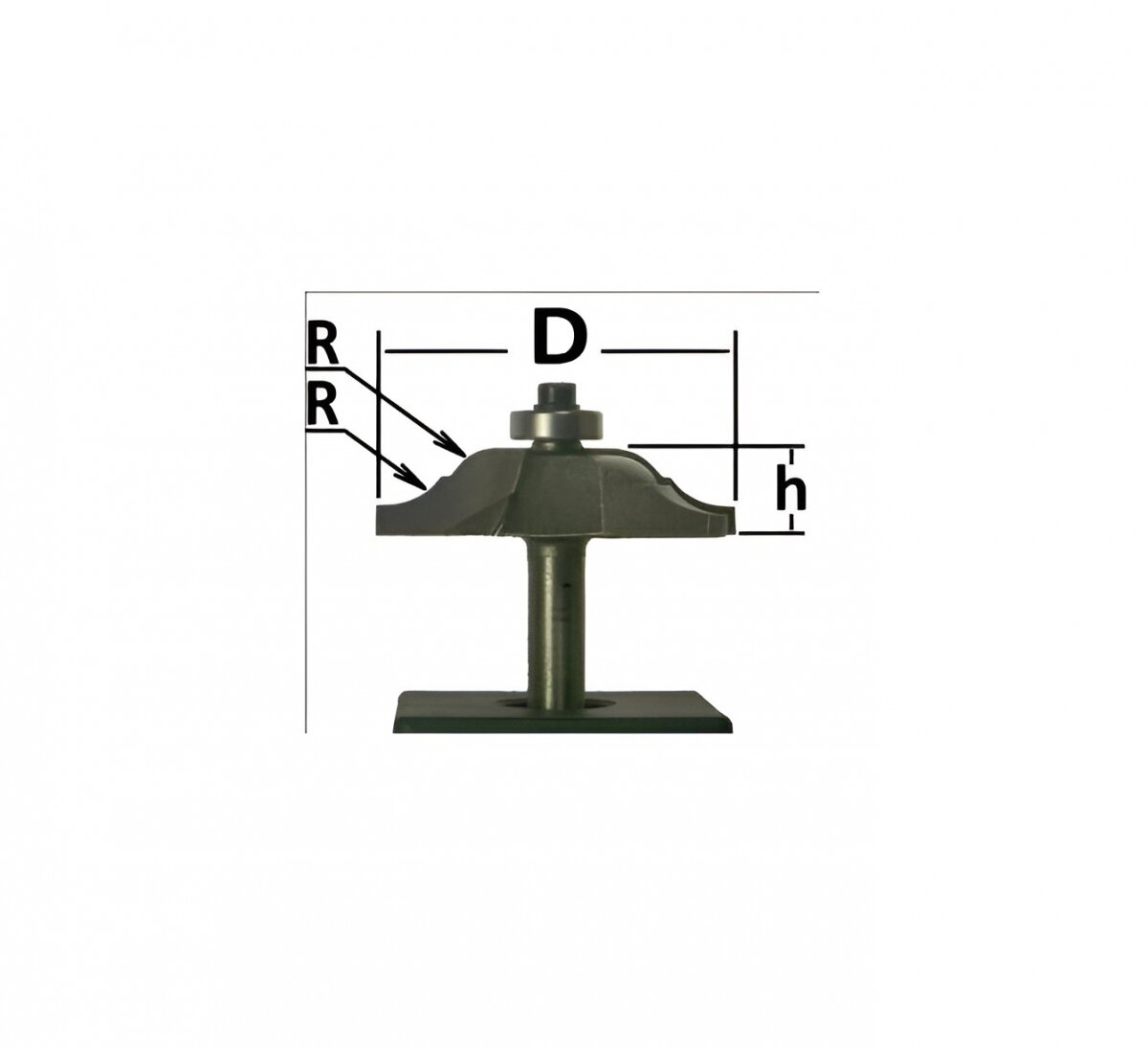 Фреза Globus 2101R4, калевочная/кромочная, хвостовик 8мм, фреза 33мм