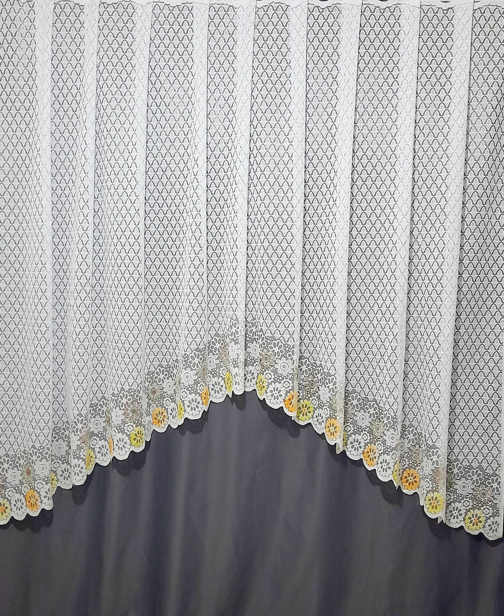 Тюль ИТлира сетка жаккард арка для кухни комнаты столовой высота 180 см ширина 300 см