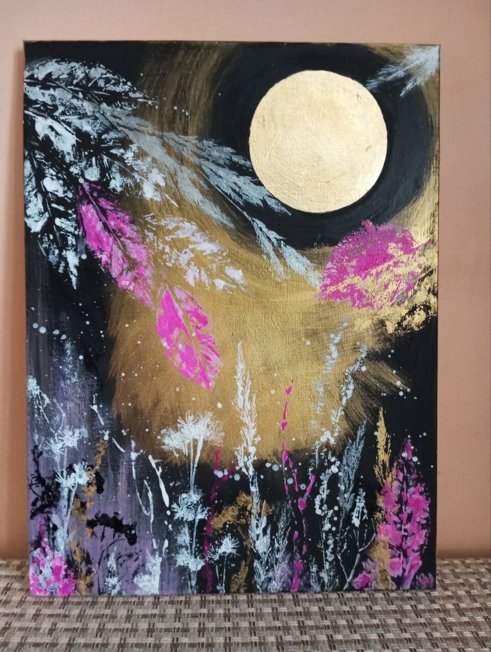 Картина Полнолуние холст, акрил 30х40