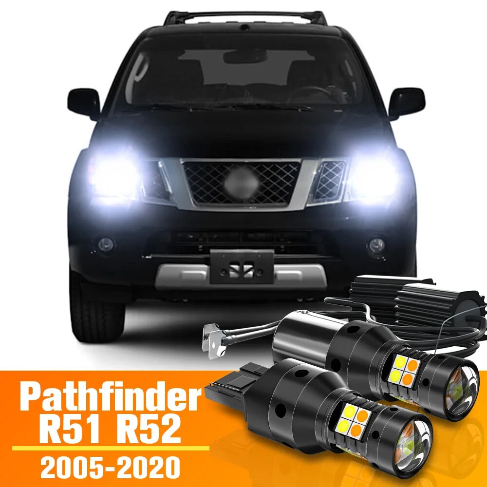 Фонарь поворотный для Nissan Pathfinder R51 R52, 2 шт. Yellow to white, R51 (2005-2012)