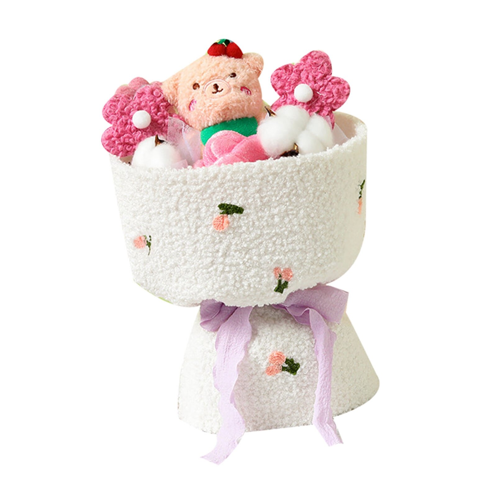 Плюшевый букет-игрушка, милый мультяшный стиль, яркие цвета, светодиодная гирлянда, мягкие игрушки, букет на день рождения, День святого Валентина, розовый медведь