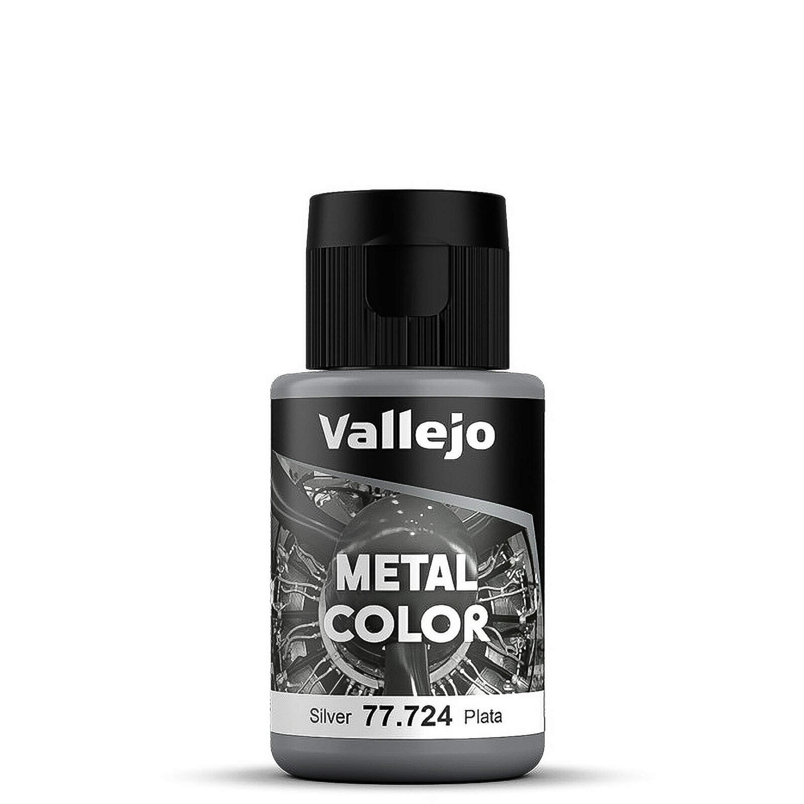 Краска акриловая для аэрографа Vallejo серии Metal Color - Silver 77724, металлик, 32 мл