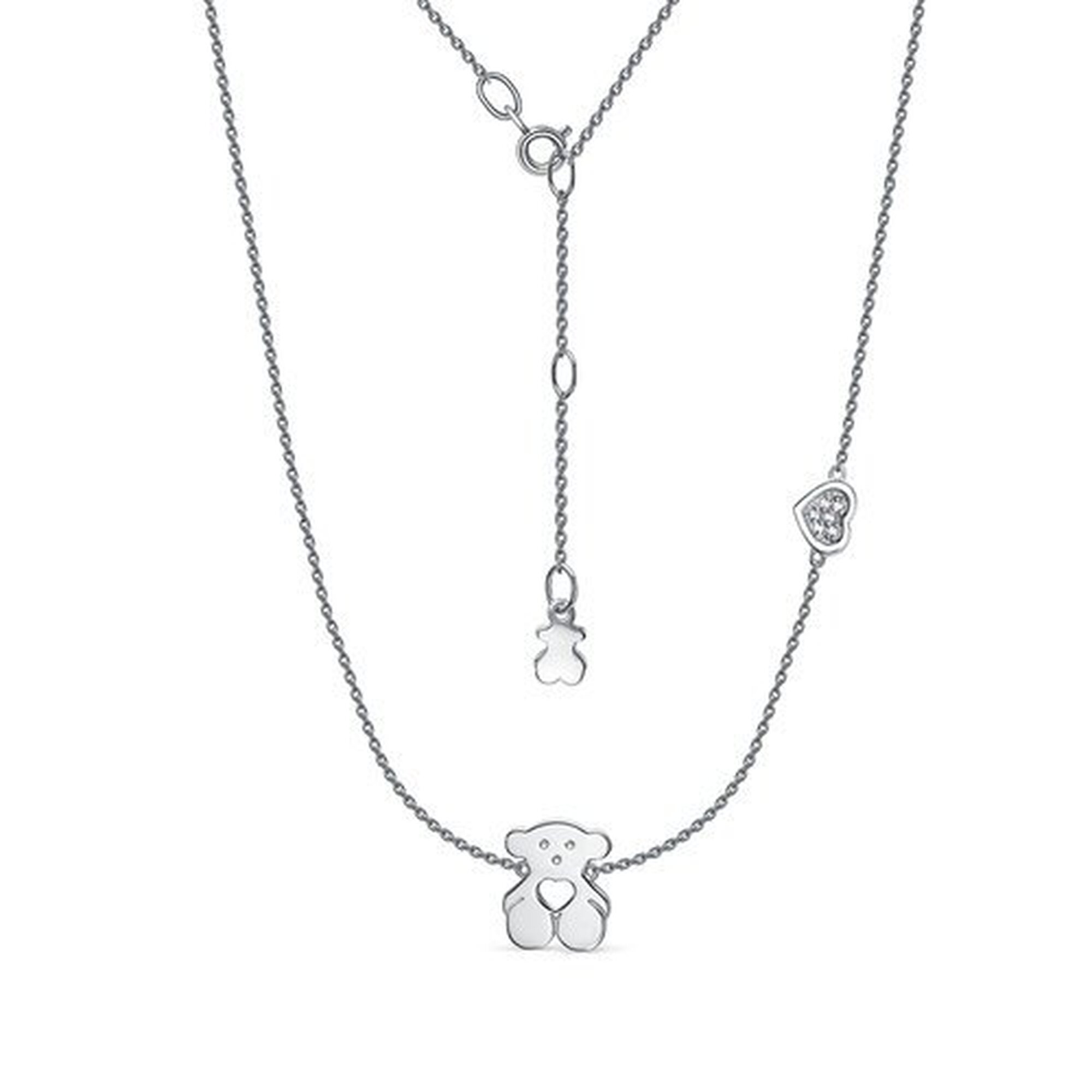 Колье, серебро, 925 проба, родирование, фианит
