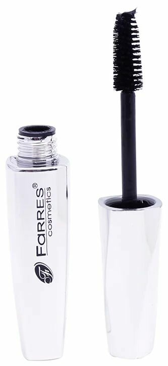 Тушь для ресниц FARRES С пушистой щеткой, серебристый корпус, 6008-1