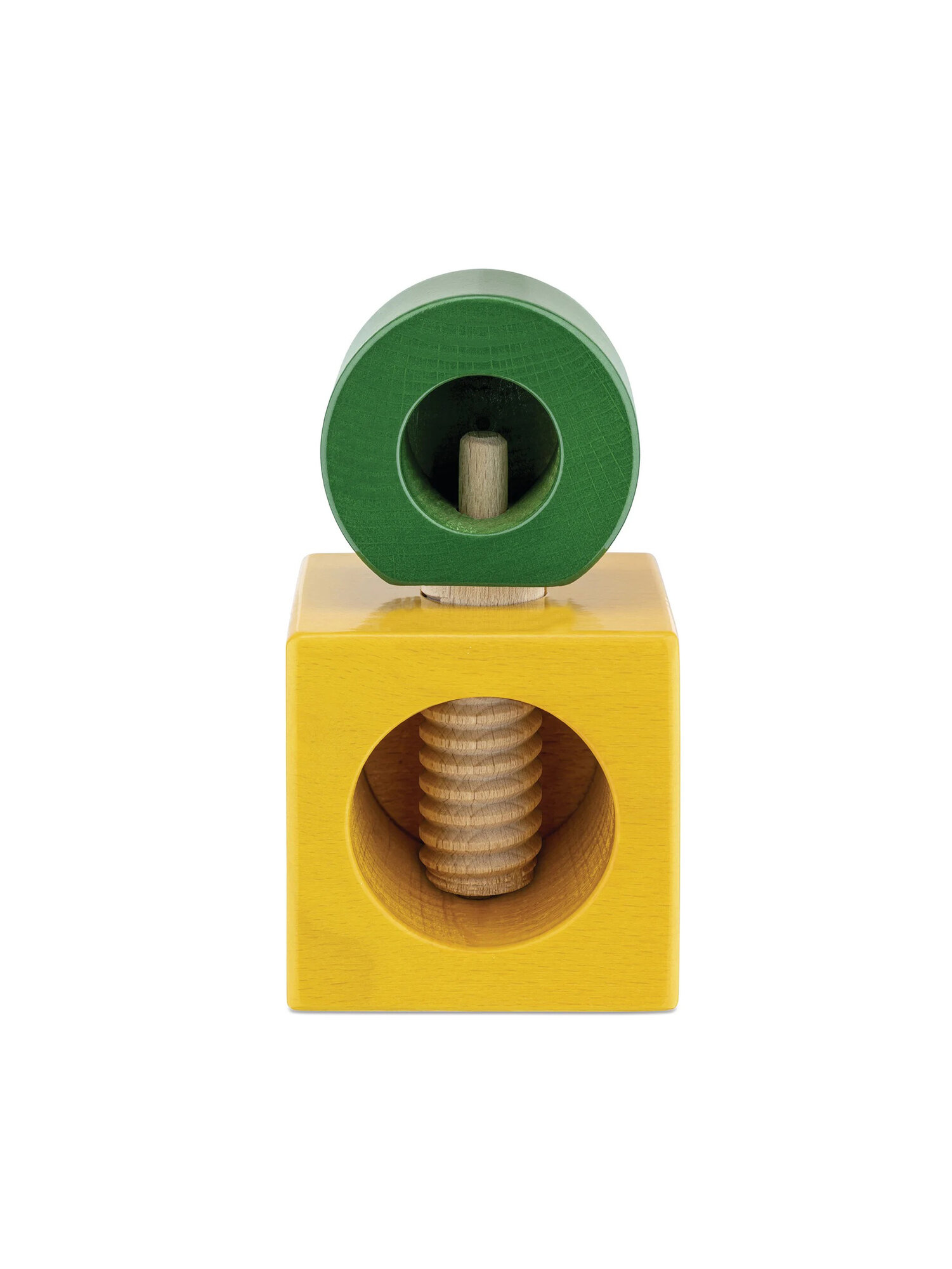 ALESSI Оригинал. Орехокол TWERGI, дерево, арт. ES20 1, зеленый/желтый