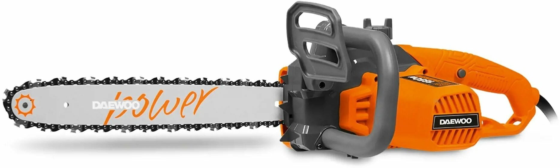Пила цепная Daewoo DACS 1900E, 1850Вт, 3/8", 35см, тормоз цепи, оранжевый