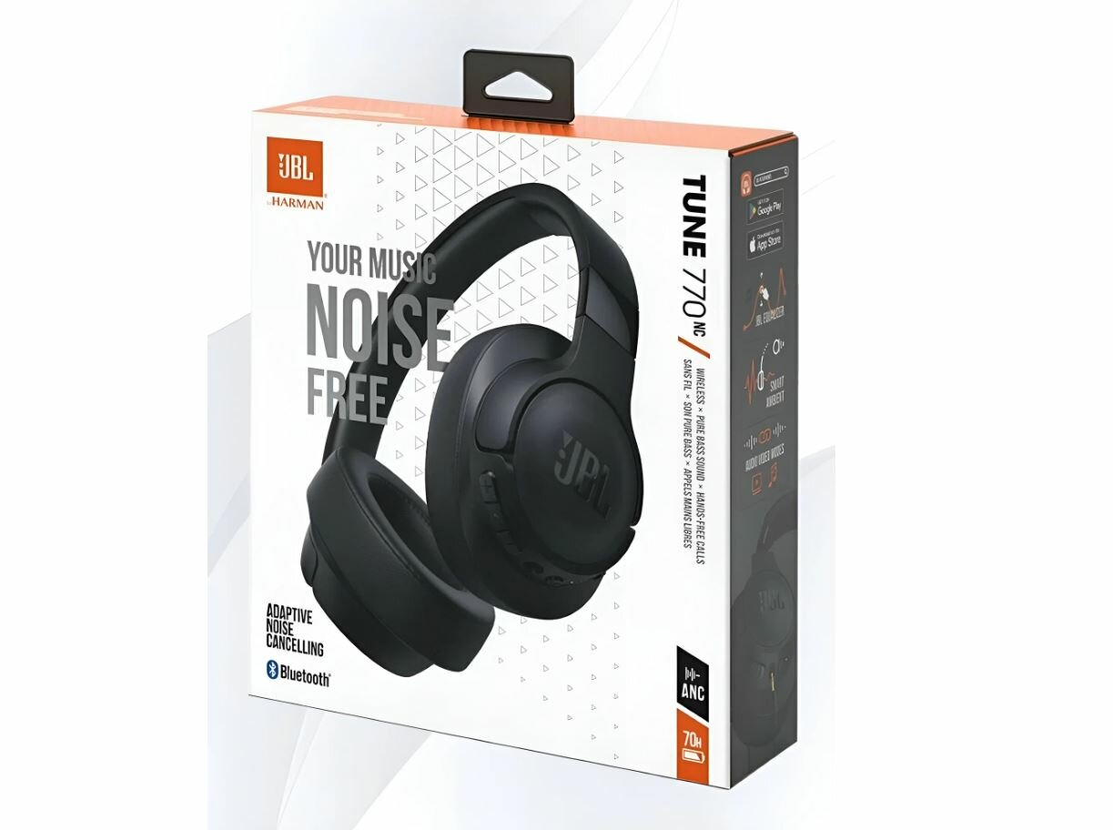 Наушники беспроводные JBL Tune 770NC, полноразмерные, чёрные