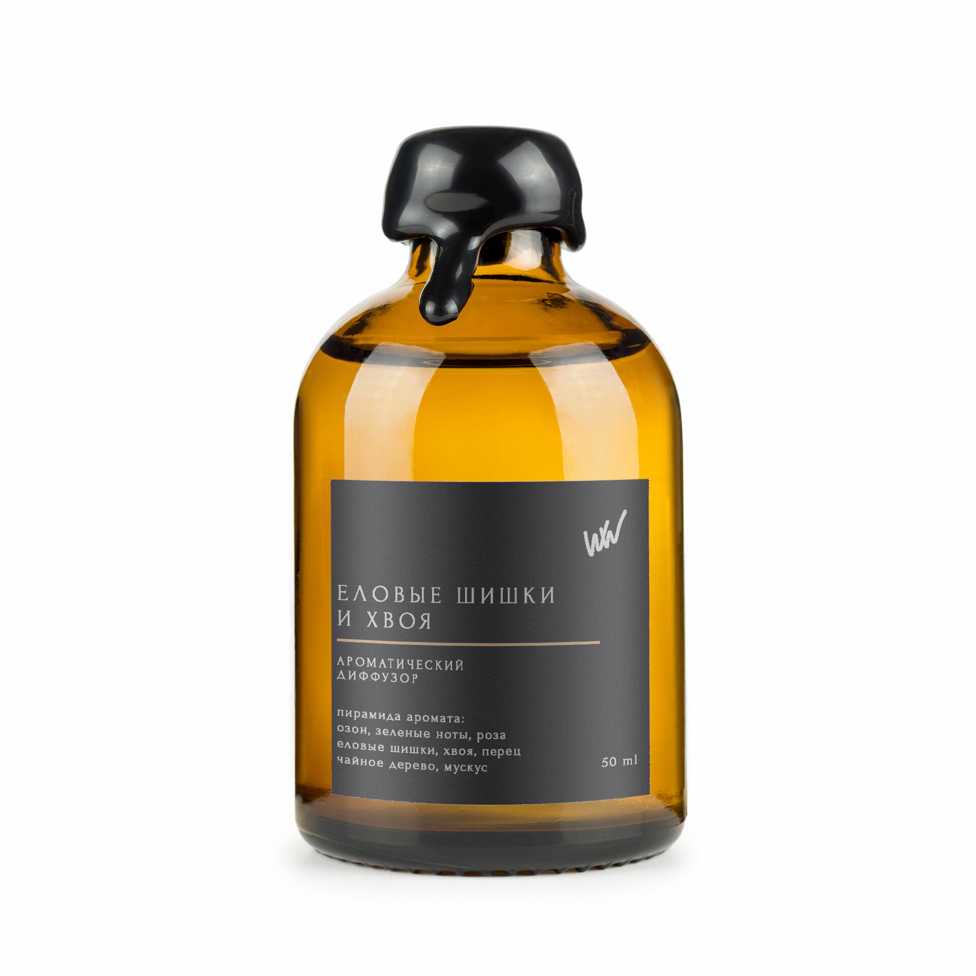 Ароматический диффузор WHALEWAY, с палочками, аромат "Еловые шишки и хвоя", 50 мл
