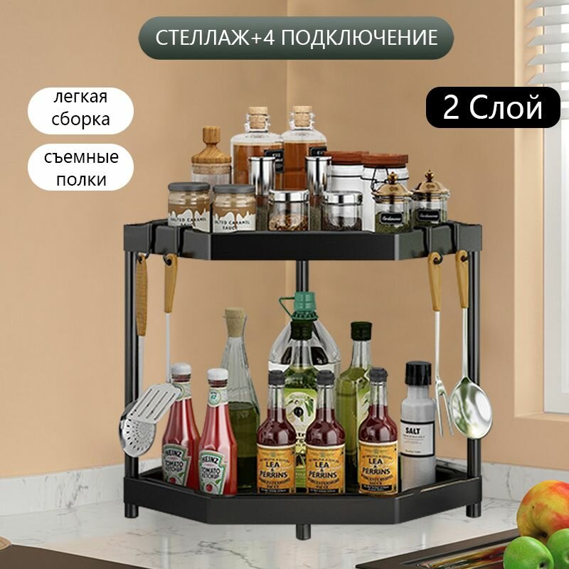 Полка органайзер, металл, для дома, 39,5 x 35 x 28 см, макс. нагрузка 10кг