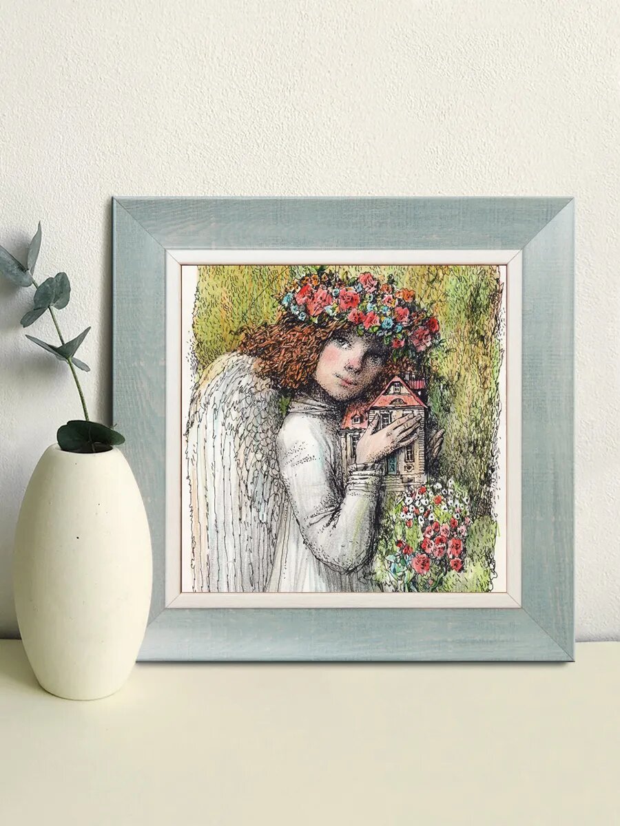 Картина на стену с ангелом.